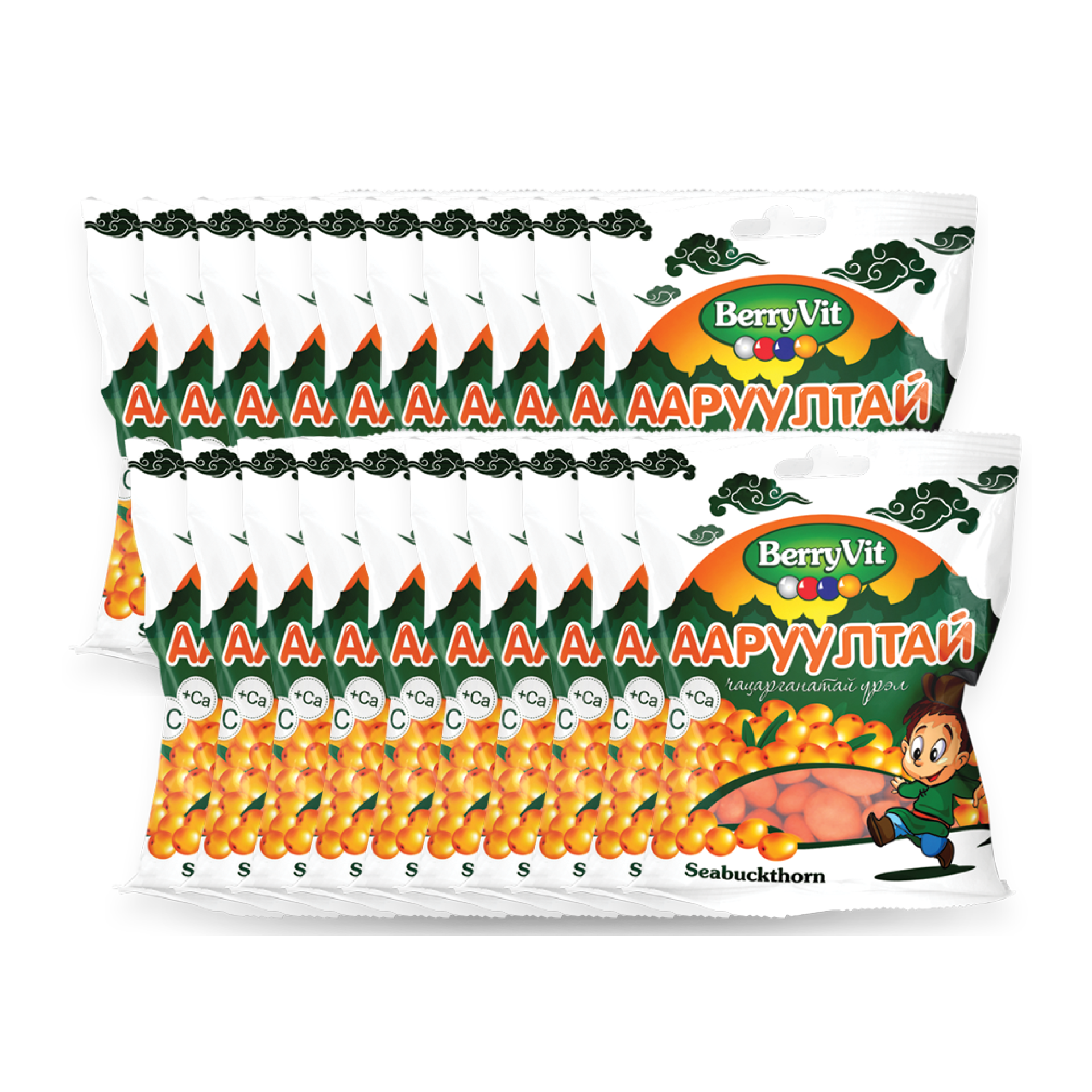 BerryVit - Ааруултай чацарганатай үрэл 60гр*40ш