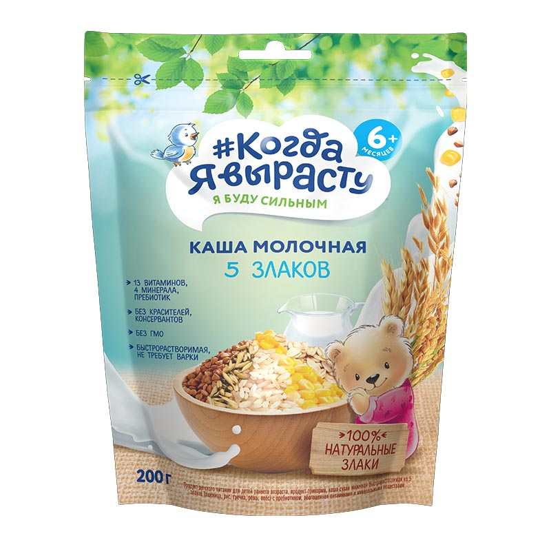 Когда я вырасту 5 төрлийн үр тарианы каш 6сар 200гр