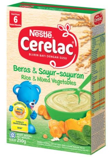 Nestle Cerelac rice& mixed vegetables 250 gr