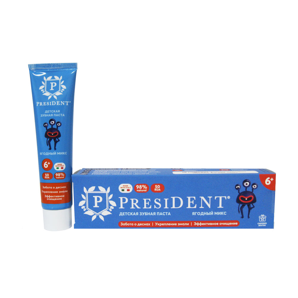 President Хүүхдийн шүдний оо 6 нас 43 гр олон жимст Rda50